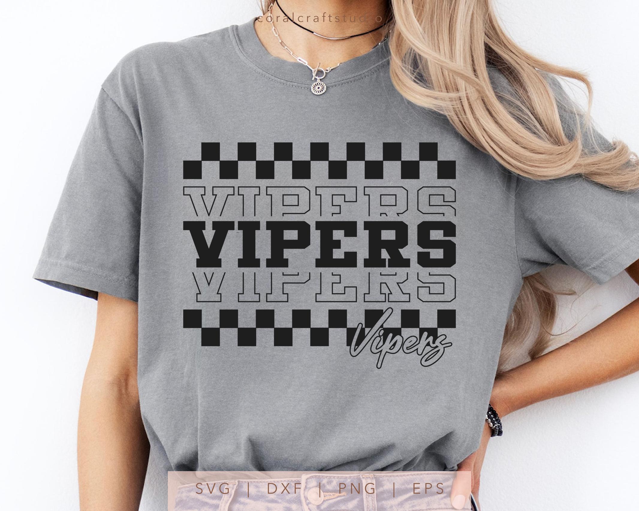 Checkered Vipers SVG, PNG, Dxf, Eps, Vipers Sport Shirt Sublimation ...