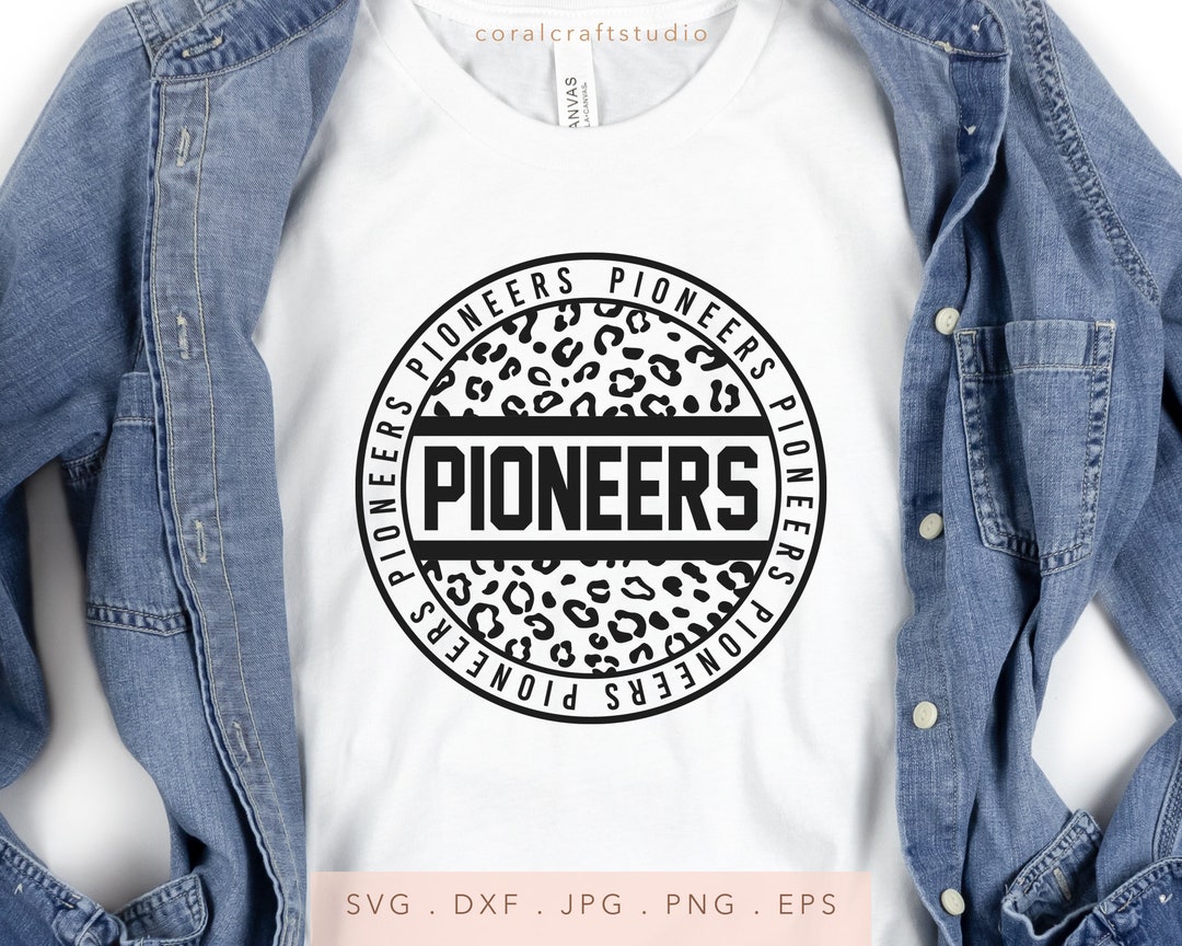 Pioneers Leopard Print SVG PNG DXF Jpg Eps, Pioneers School Mascot Svg ...