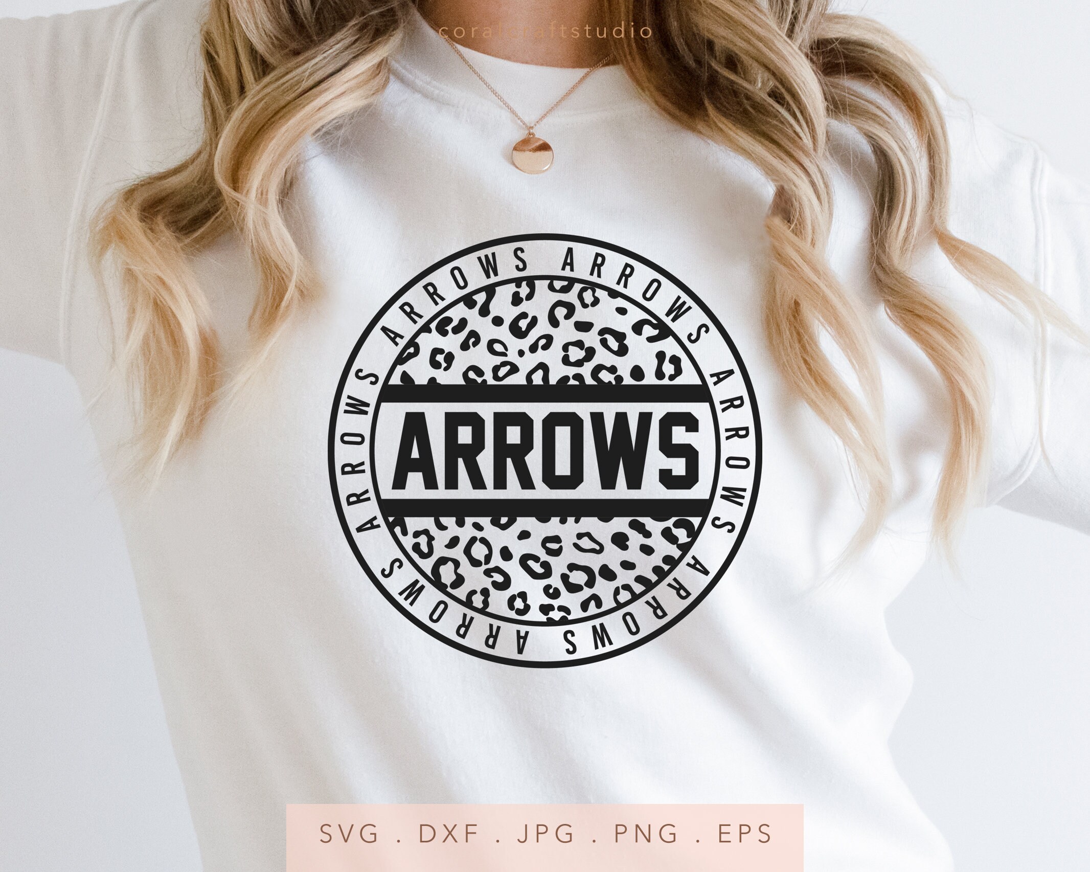 Arrows Leopard Print SVG PNG DXF Jpg Eps Arrows School Mascot - Etsy