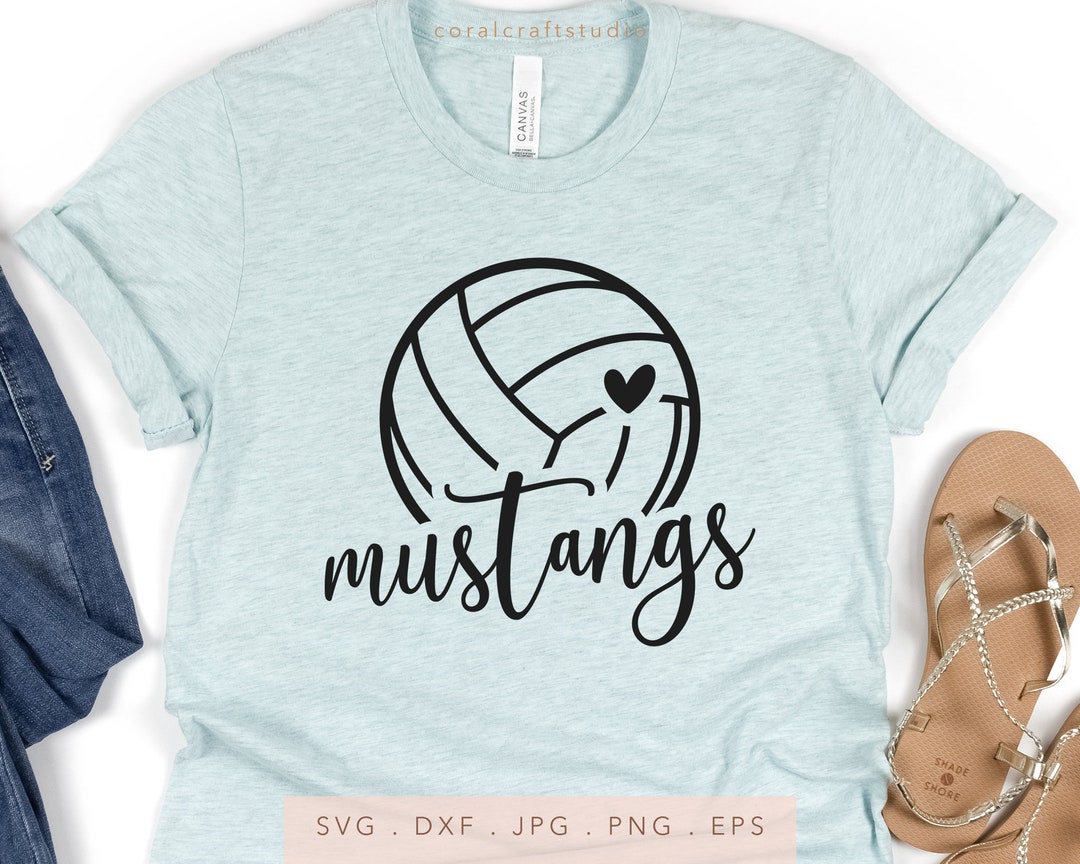 Mustangs Volleyball Team SVG, School Spirit (digital Files) - Etsy