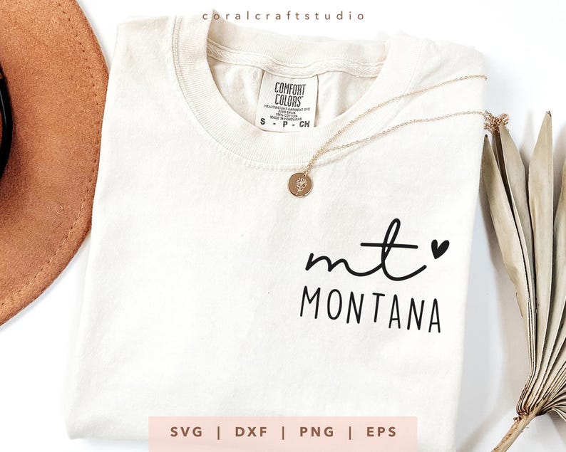 Montana MT Svg, Png, Dxf, Eps, Love Montana State Design Cricut, Trendy ...
