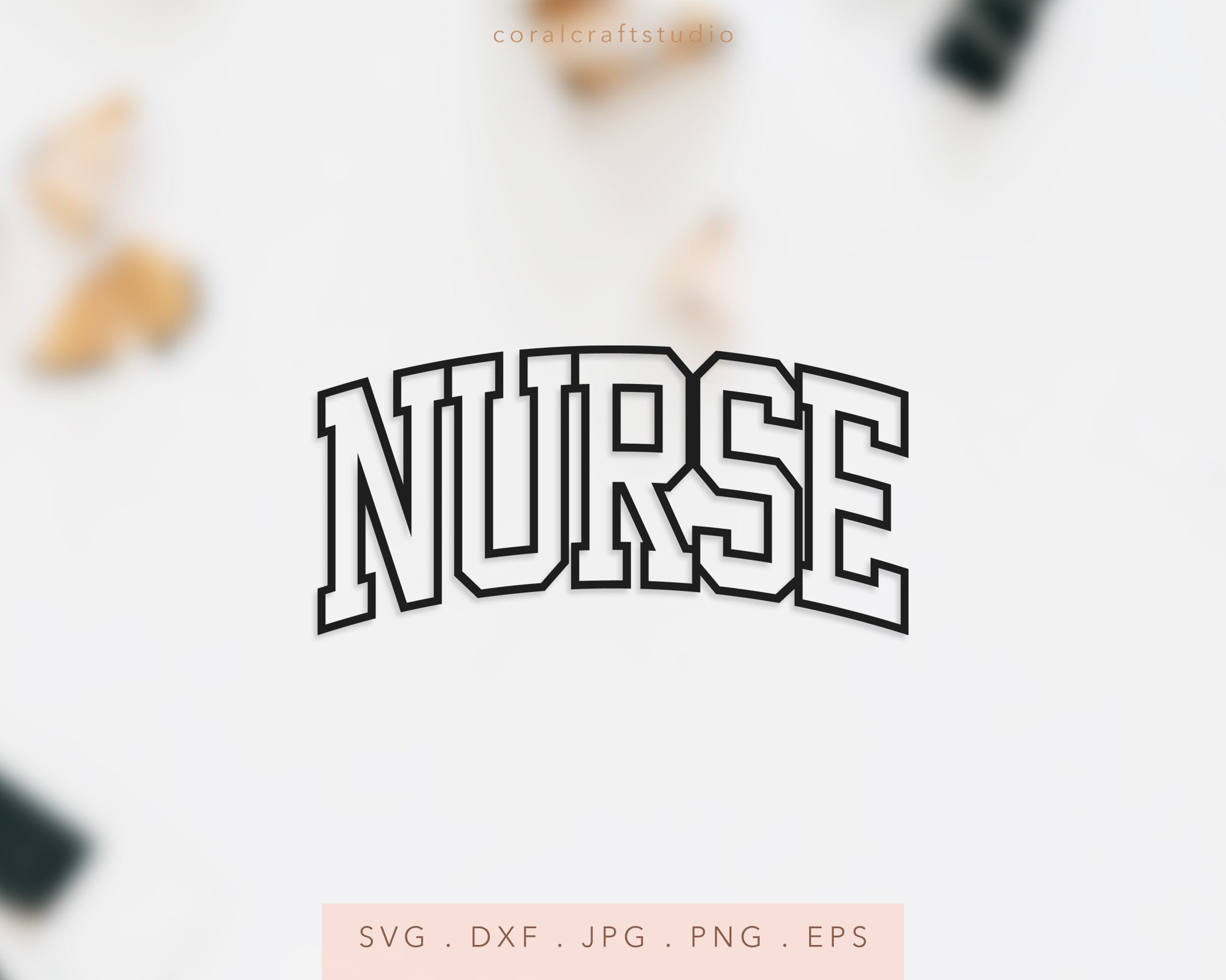 Arched Varsity Nurse SVG, DTF, PNG, Jpg, Eps (digital Files) - Etsy