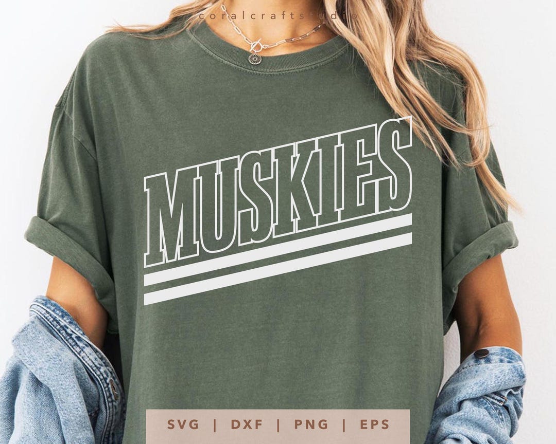 Muskies Mascot SVG Varsity Retro Design (digital Download) - Etsy