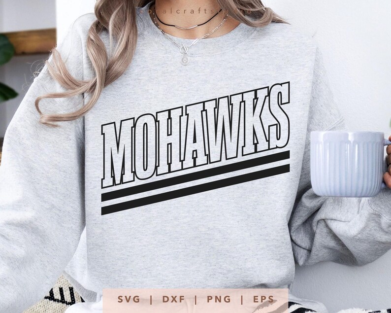 Mohawks Mascot SVG Varsity Retro School Spirit Shirt Design Cricut File ...
