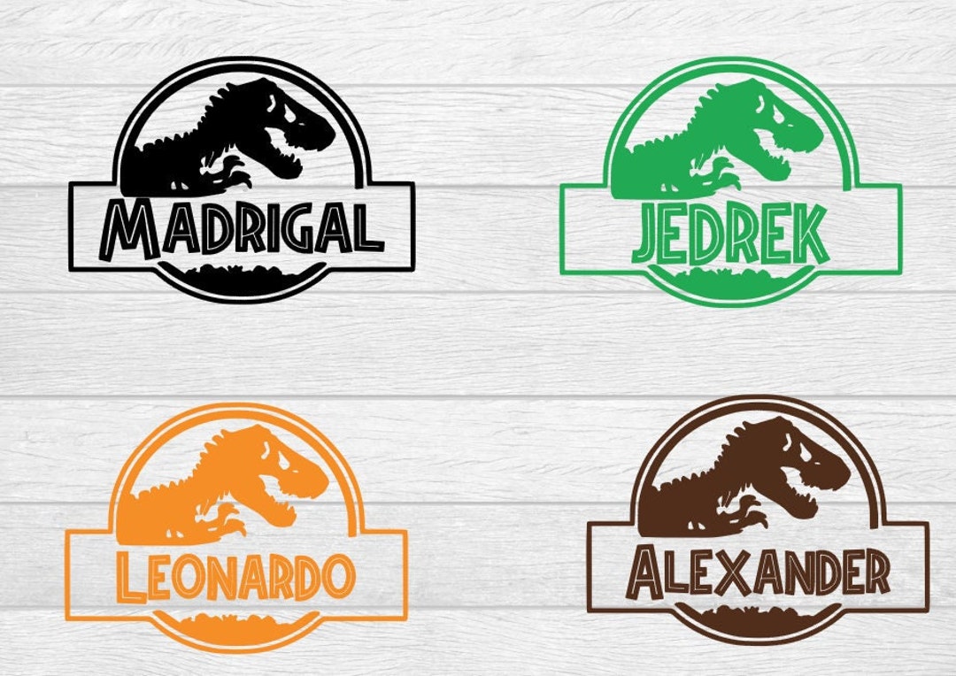 Dinosaur Name Vinyl Decal, Personalized Kids Sticker, Custom Name Decal ...