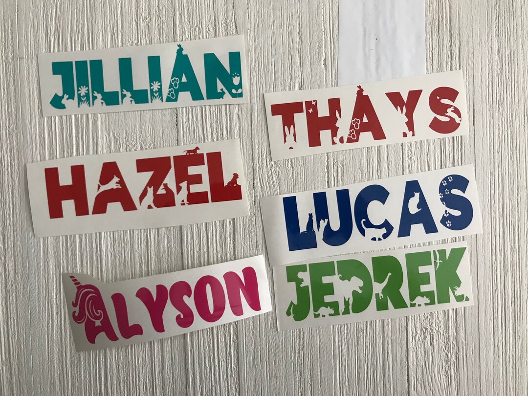 Custom Kids Name Vinyl Decal, Personalized Stickers - Etsy