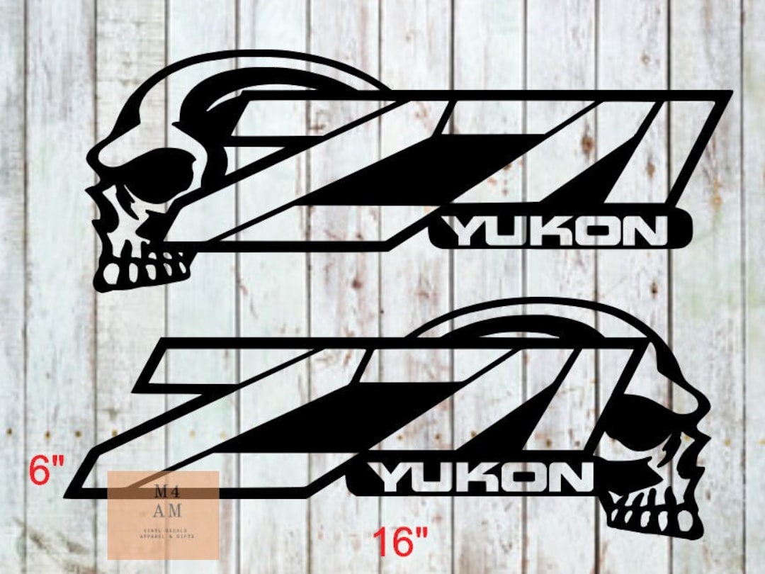 2X Z71 4x4 Yukon Skull Vinyl Silverado Decal Sticker Skull Trucks Chevy ...