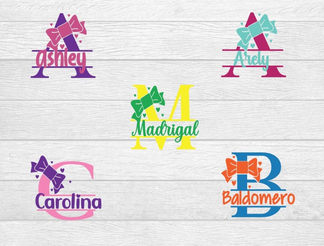 Monogram Letter A-Z Name Vinyl Decal Sticker Tumbler Laptop School ...