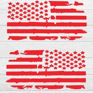 America Flag Distressed Vinyl Decal Truck Window Truck Bumper Tumblers ...
