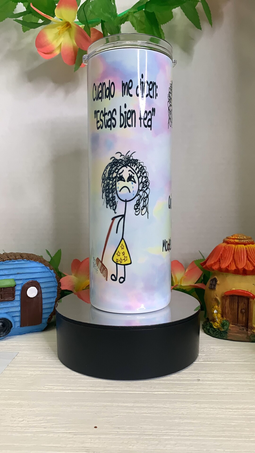 Funny Spanish Humor 20 Oz Tumbler | Fea Quien Modelo Vegas - Etsy