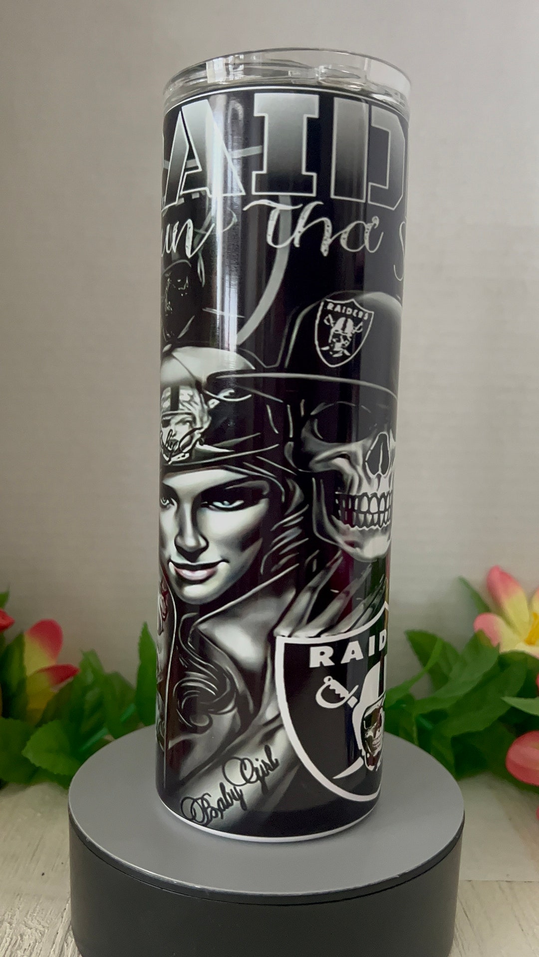 Las Vegas Raiders Run Tha' Street Tumblers Raiders Nation Water Tumbler ...