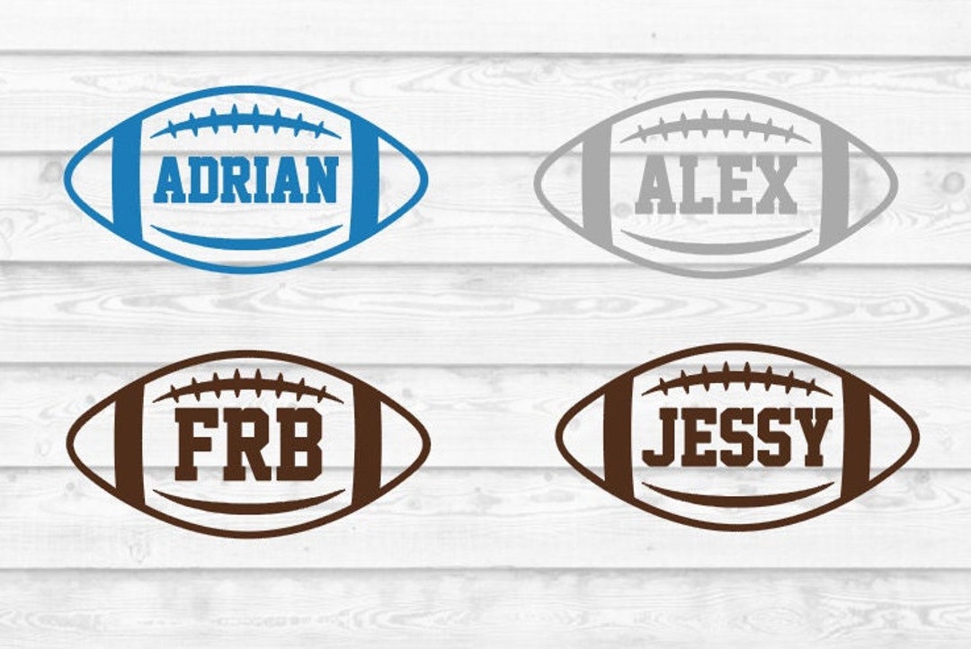 Custom Football Vinyl Decal, Personalized Name, Car Window Sticker - Etsy