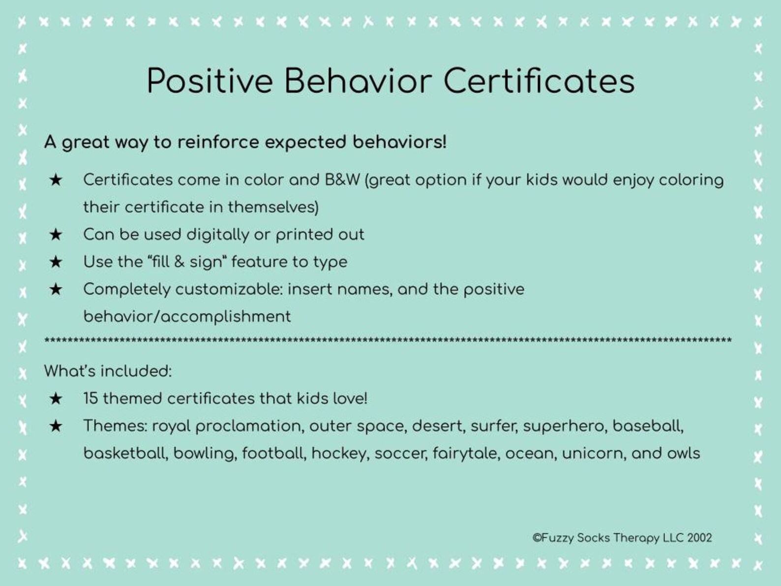 Positive Behavior Certificates - Etsy