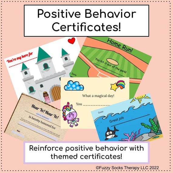 Positive Behavior Certificates | Etsy