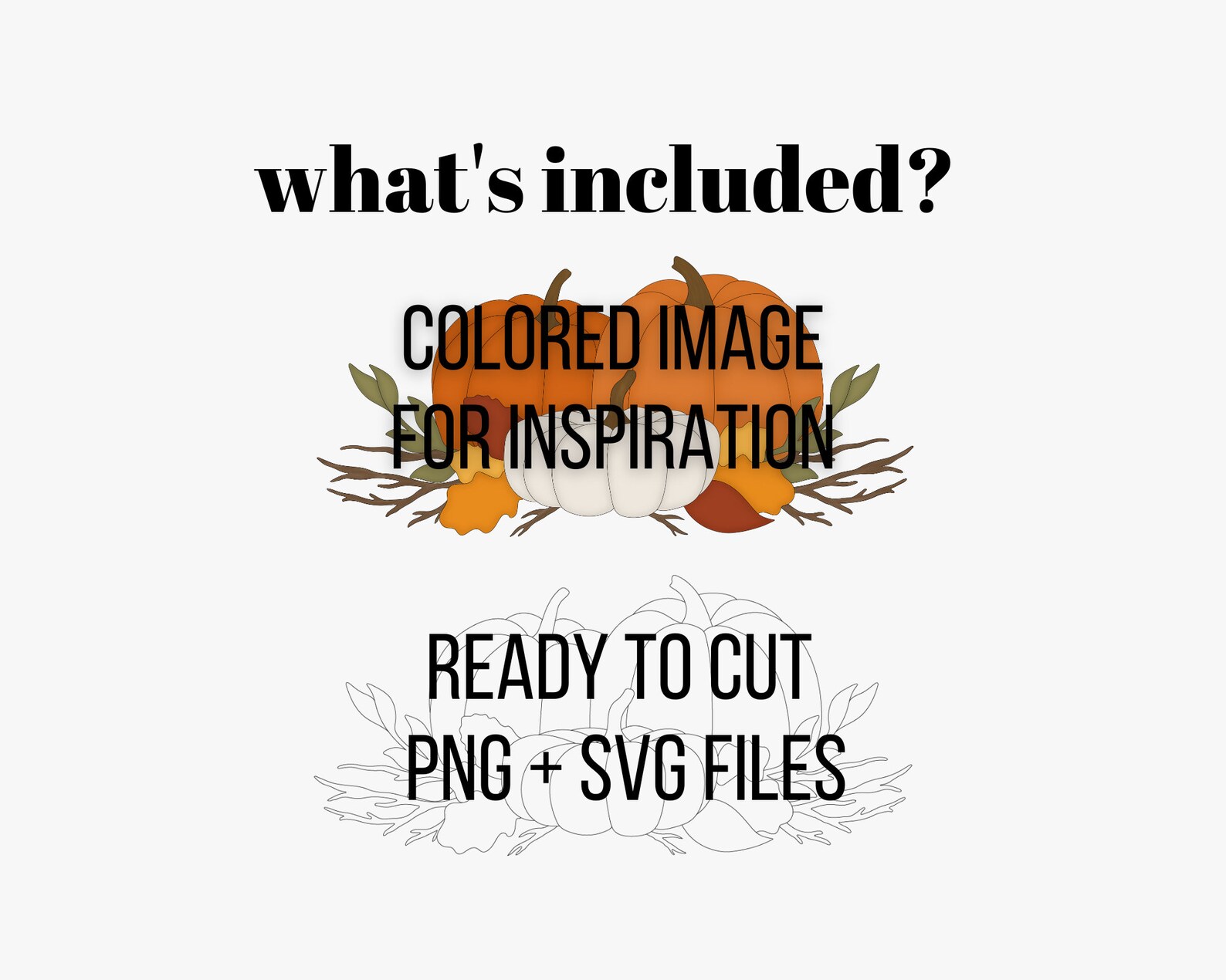 Pick of the Patch Template Fall Single Line Floral Template - Etsy