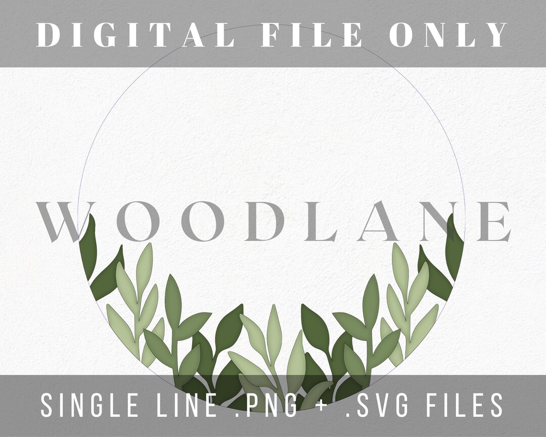 Unbeleafable Template Greenery Floral Round Frame Template SVG PNG ...