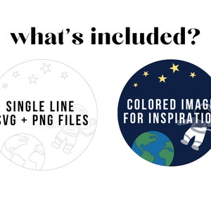 Astronaut Outer Space Round Template Single Line Laser File Space ...