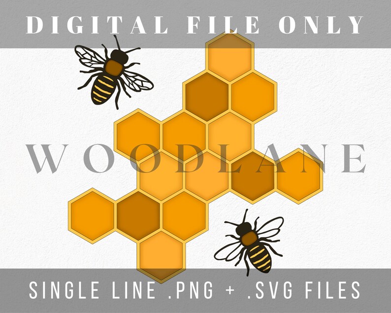 Bee Hive Elements Bee SVG PNG Scroll Saw Template - Etsy