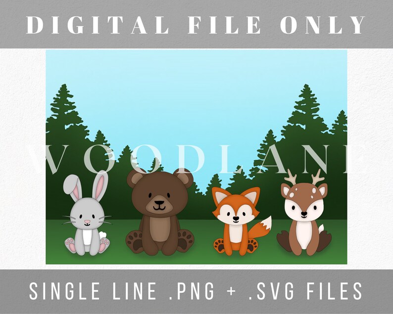 Woodland Animal Template Woodland Theme Forest Animals - Etsy