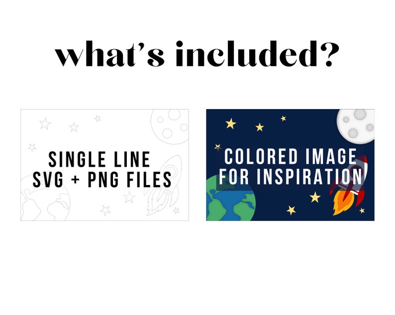 Outer Space Rocket Ship Template Single Line Laser File - Etsy