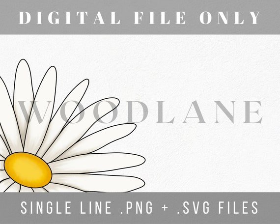 Single Line Daisy SVG PNG Scroll Saw Template Laser | Etsy