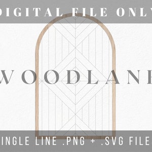 Georgia Template Single Line Geometric Pattern Arched Backer Template ...