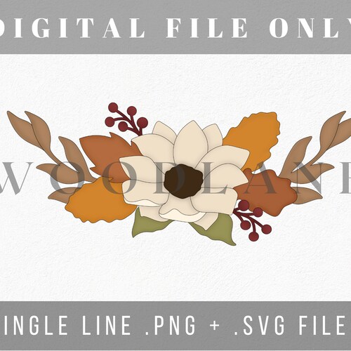 Olivia Template Single Line Floral Border SVG PNG - Etsy