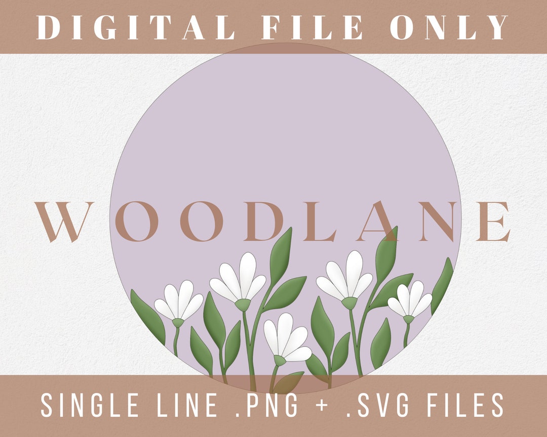 Posy Template Single Line Laser Cut Floral File SVG PNG Scroll Saw ...