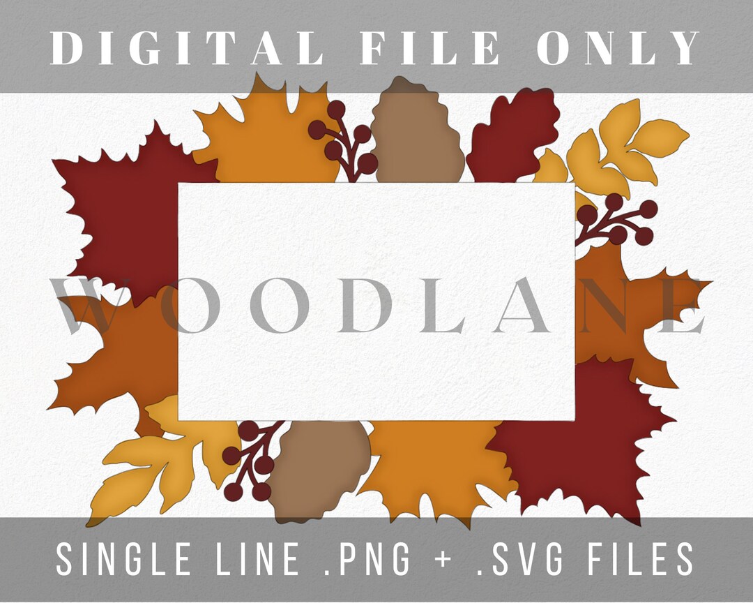Shades of Fall Template Fall Single Line Floral Template SVG PNG Laser ...