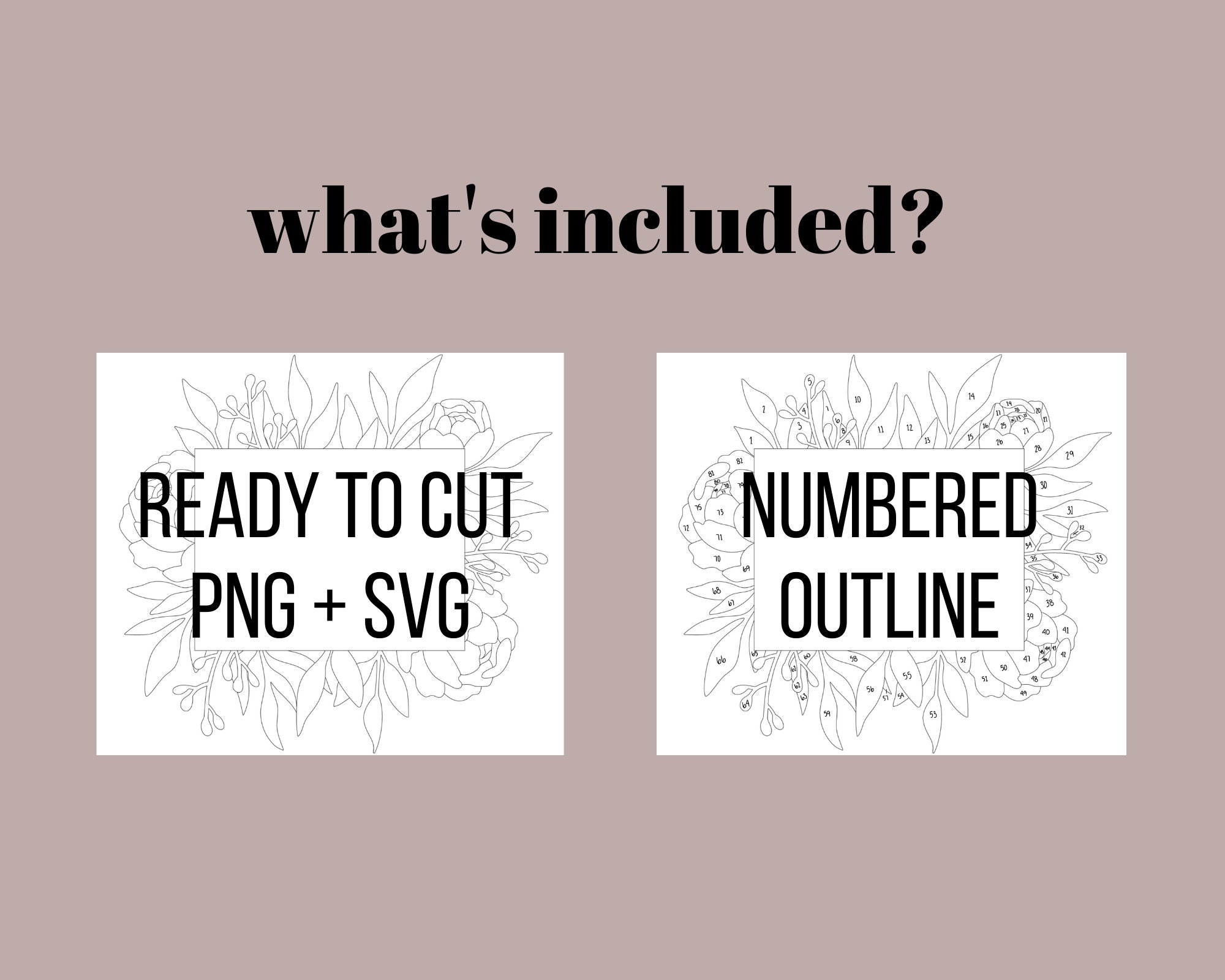 Amelia Template Single Line Floral Border Rectangle SVG | Etsy