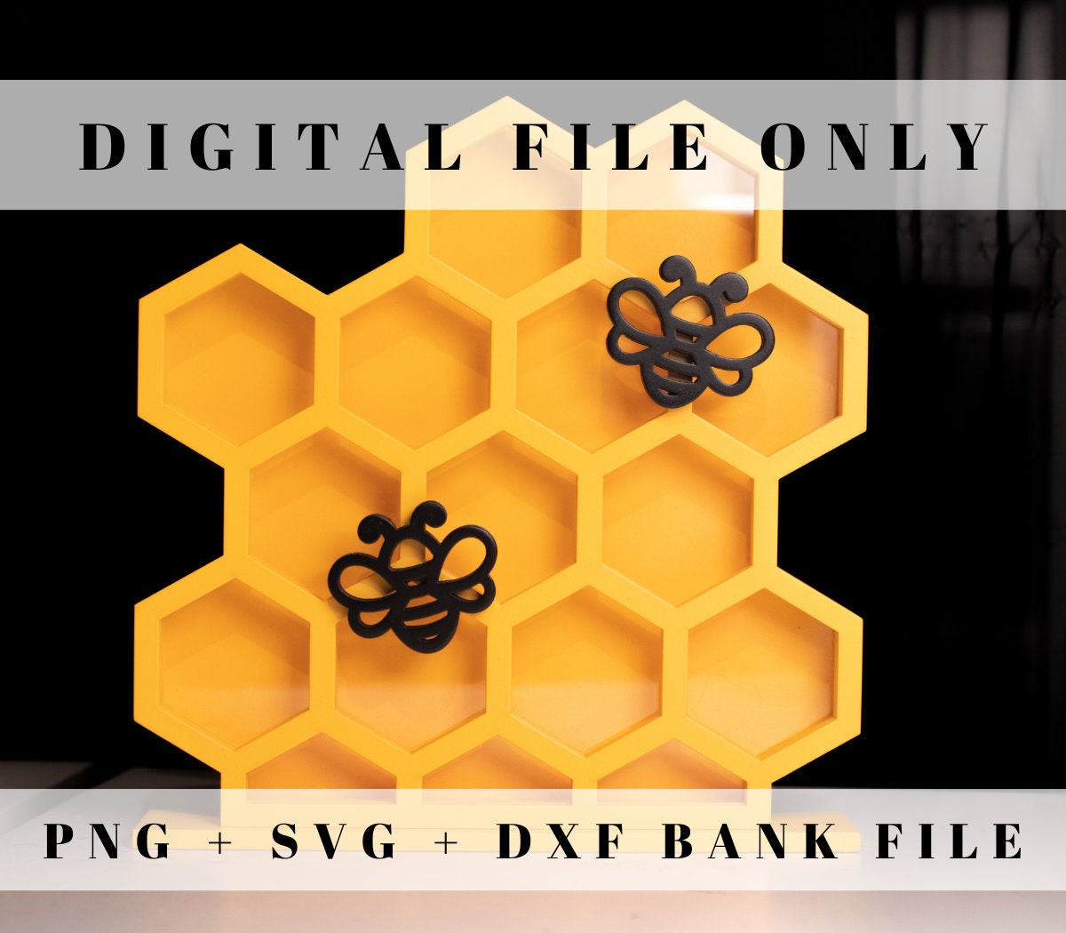 Honeycomb Piggy Bank Template Laser Cut Bank File Bee Bank - Etsy