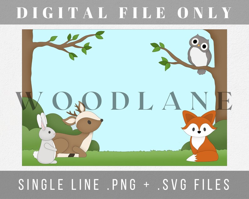 Forest Animals Template Woodland Template Single Line - Etsy