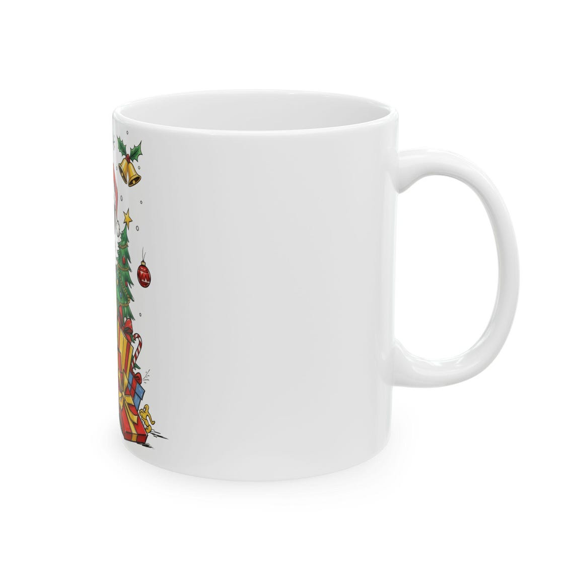 Snoopy and Woodstock Christmas Scene Mug | Holiday Peanuts Ceramic Mug ...