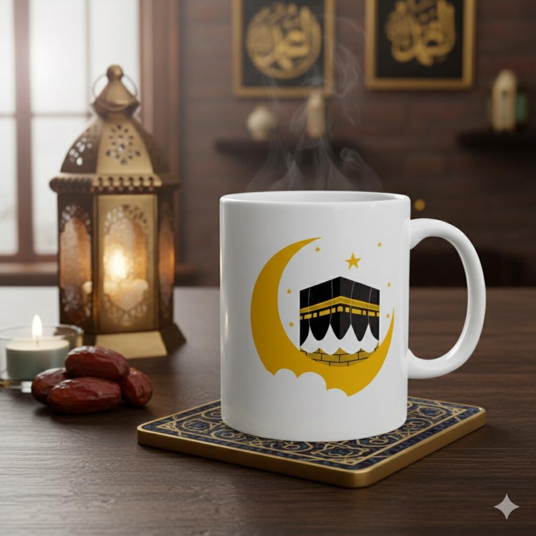 Ramadan Kareem Mug, Kaaba Islamic Coffee Mug, Muslim Gift for Ramadan ...