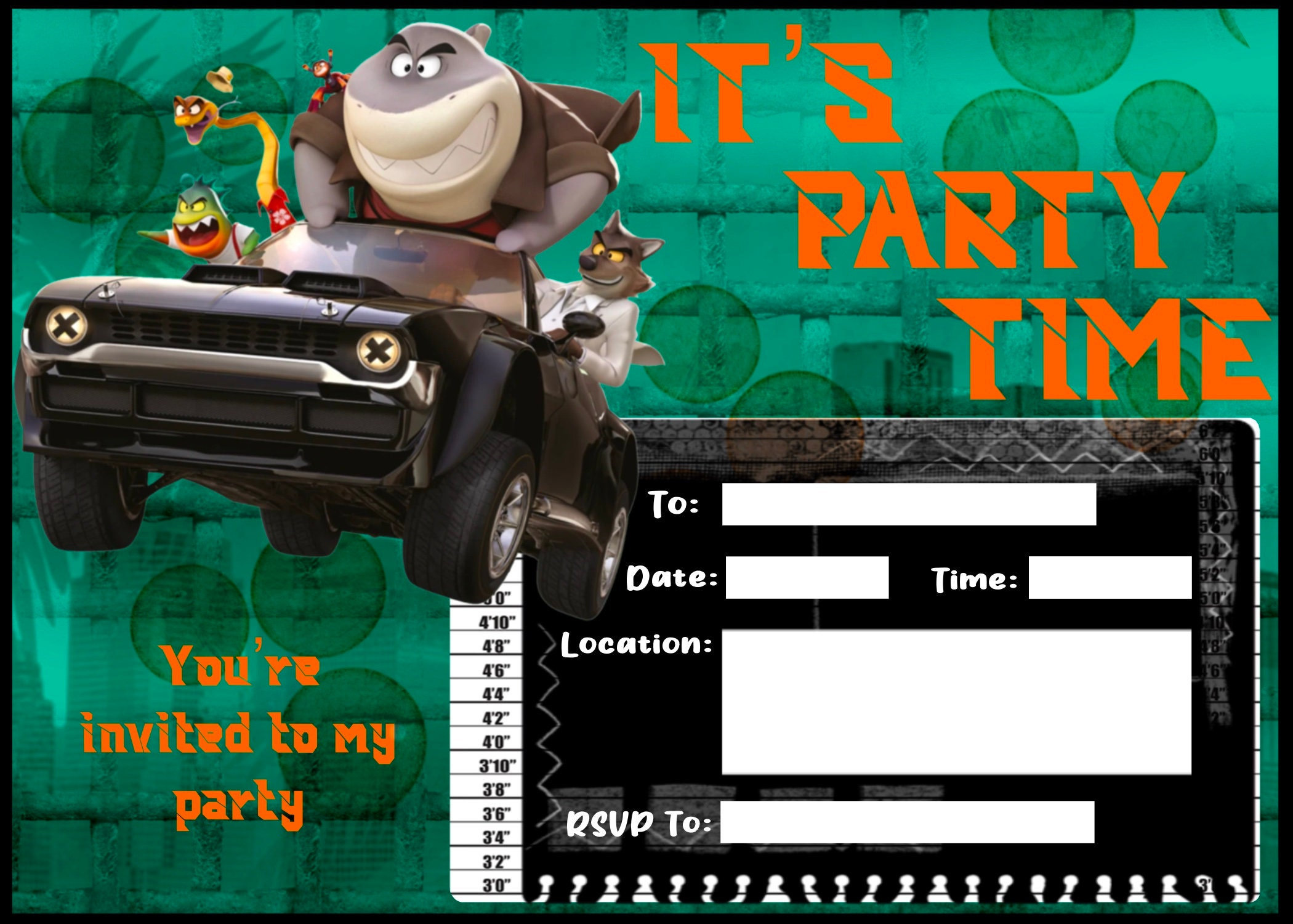 The Bad Guys Printable Party Invitation 7 X 5 Inch - Etsy Australia