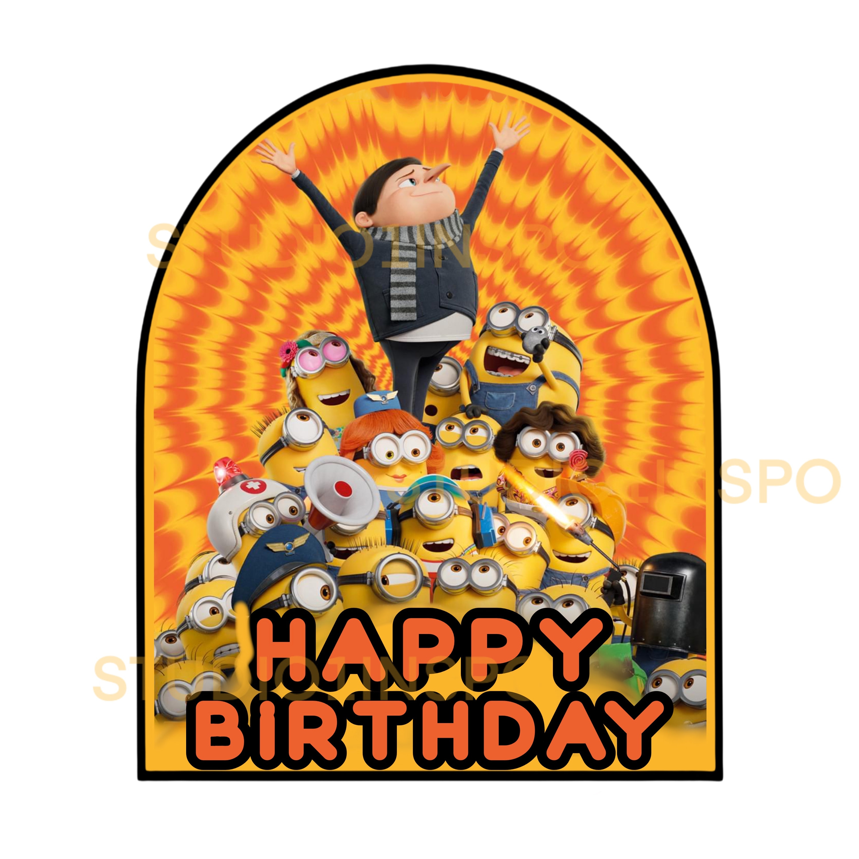 Minions the Rise of Gru Cake Topper, Printable, Png, Cricut, Birthday ...