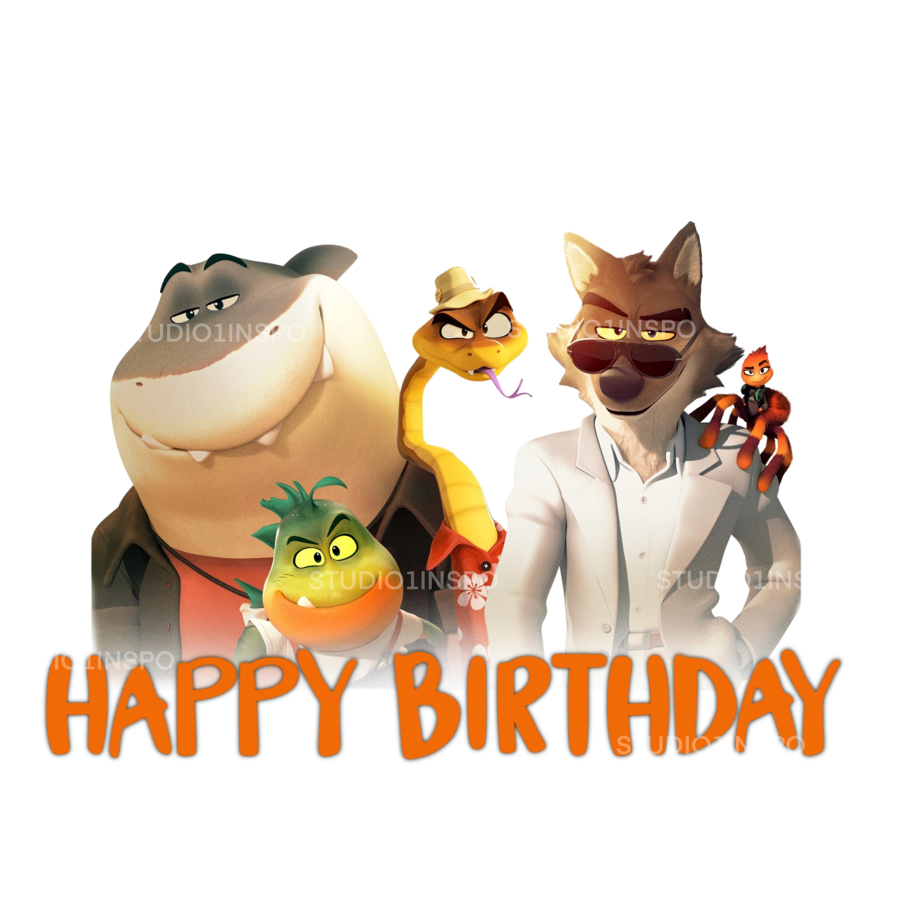 The Bad Guys Cake Topper Printable Png Cricut Birthday - Etsy