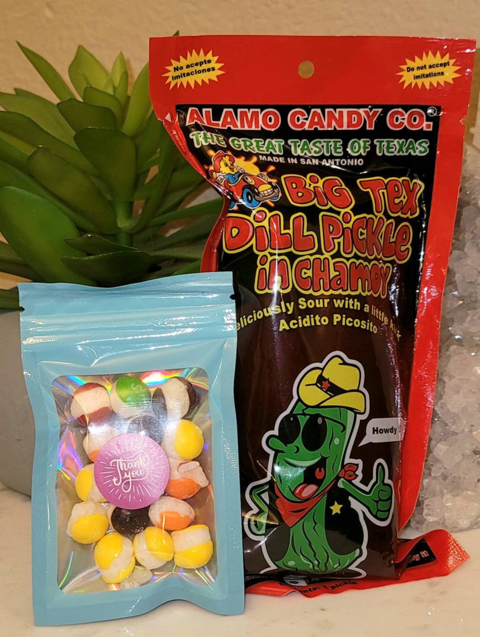 Large Chamoy Pickle W/free Freeze Dried Skittles - Etsy