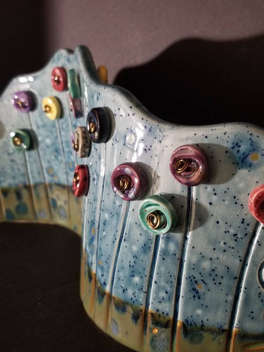 Unique Ceramic Floral Garden Sculpture. Handmade - Etsy