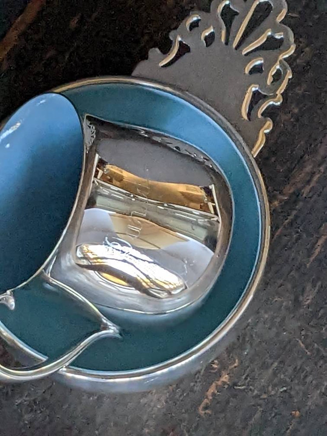 Reed and Barton Blue Enamel Bowl and Cup. Name Engraved "david". EUC - Etsy