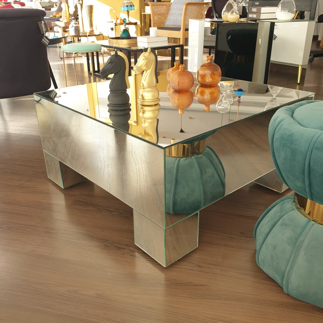 Mirrored Center Coffee Table - Etsy