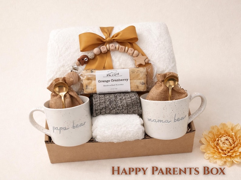 New Parents Gift Box, Deluxe New Mom & Baby Basket for Women After ...