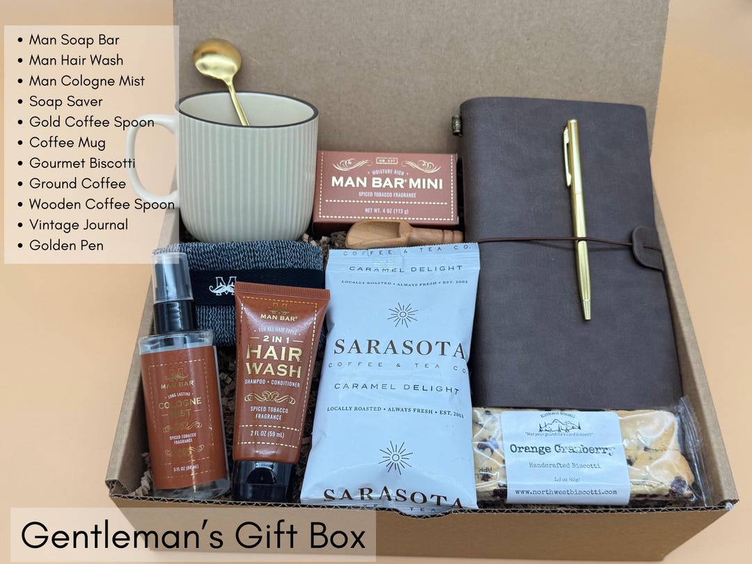 Care Package for Men, Birthday, Get Well Gift Basket for Him, Corporate ...