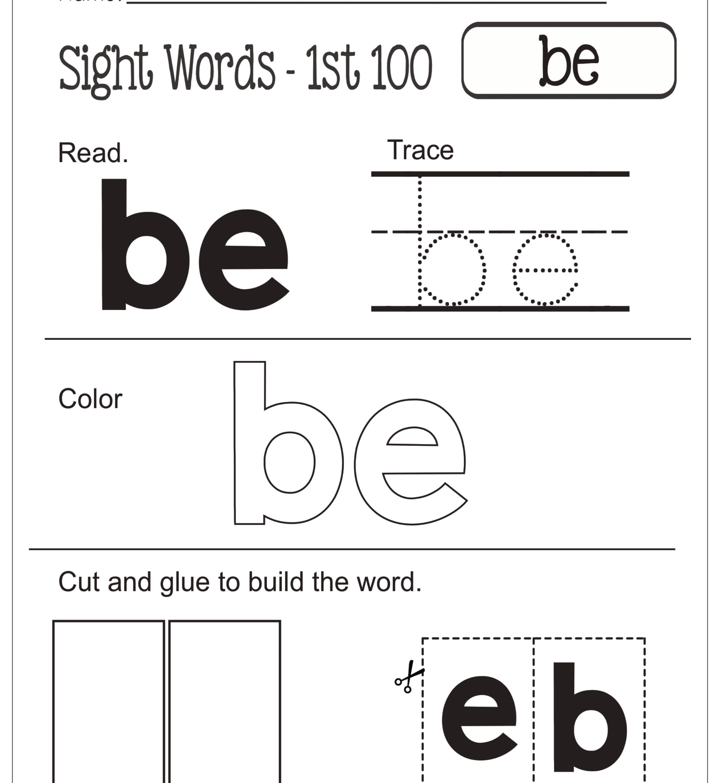 First 100 Sight Words Activity Bundle. Kindergarten, First Grade ...