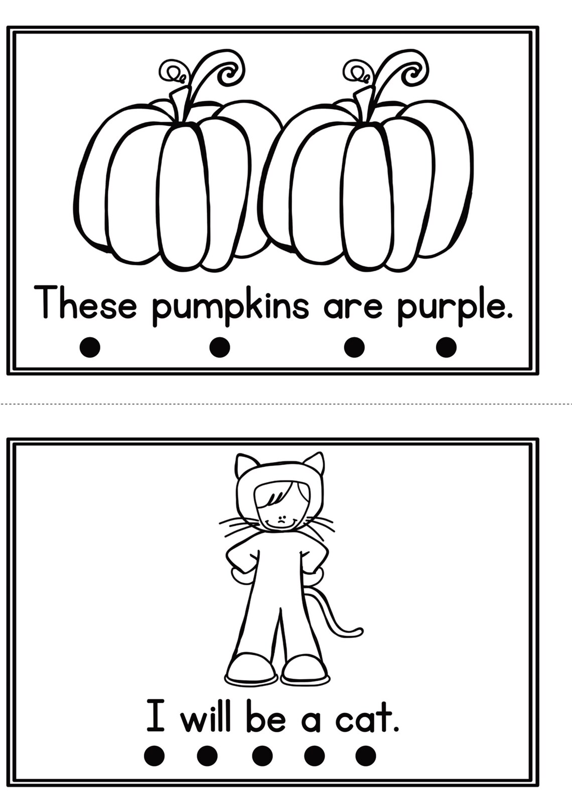 Halloween Themed Emergent Readers Kindergarten First Grade - Etsy