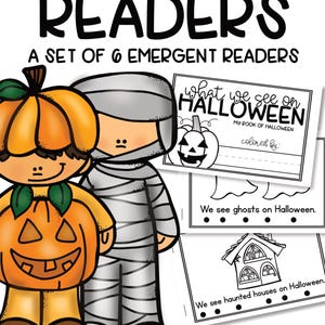 Halloween Themed Emergent Readers Kindergarten First Grade - Etsy