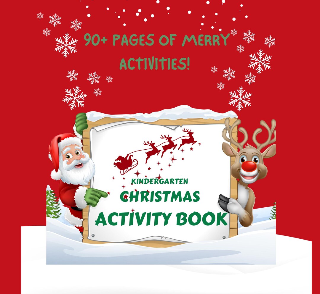 Kindergarten Christmas Activity Mega Bundle. Math and ELA, Coloring ...