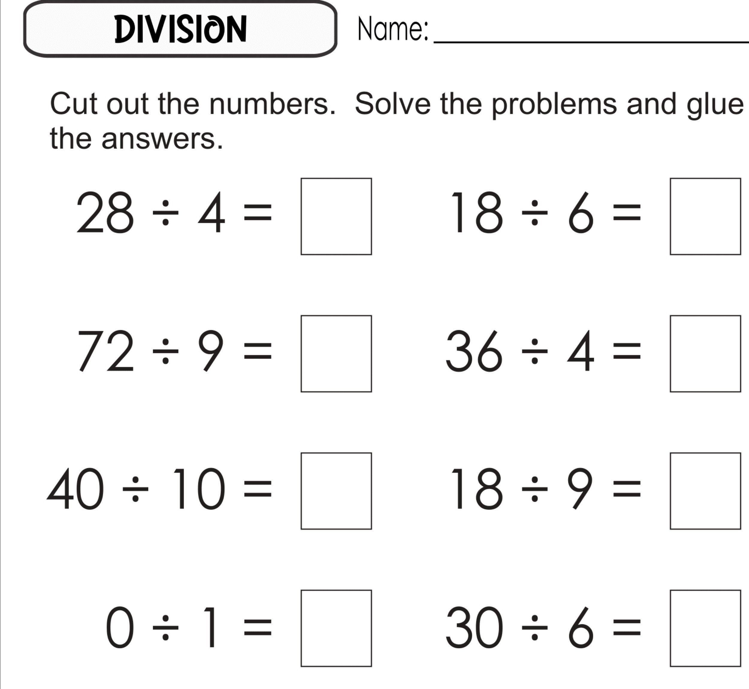 3rd Grade Division Multiplication Packet. Third Grade Math Worksheets ...