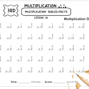 3rd Grade Division Multiplication Packet. Third Grade Math Worksheets ...