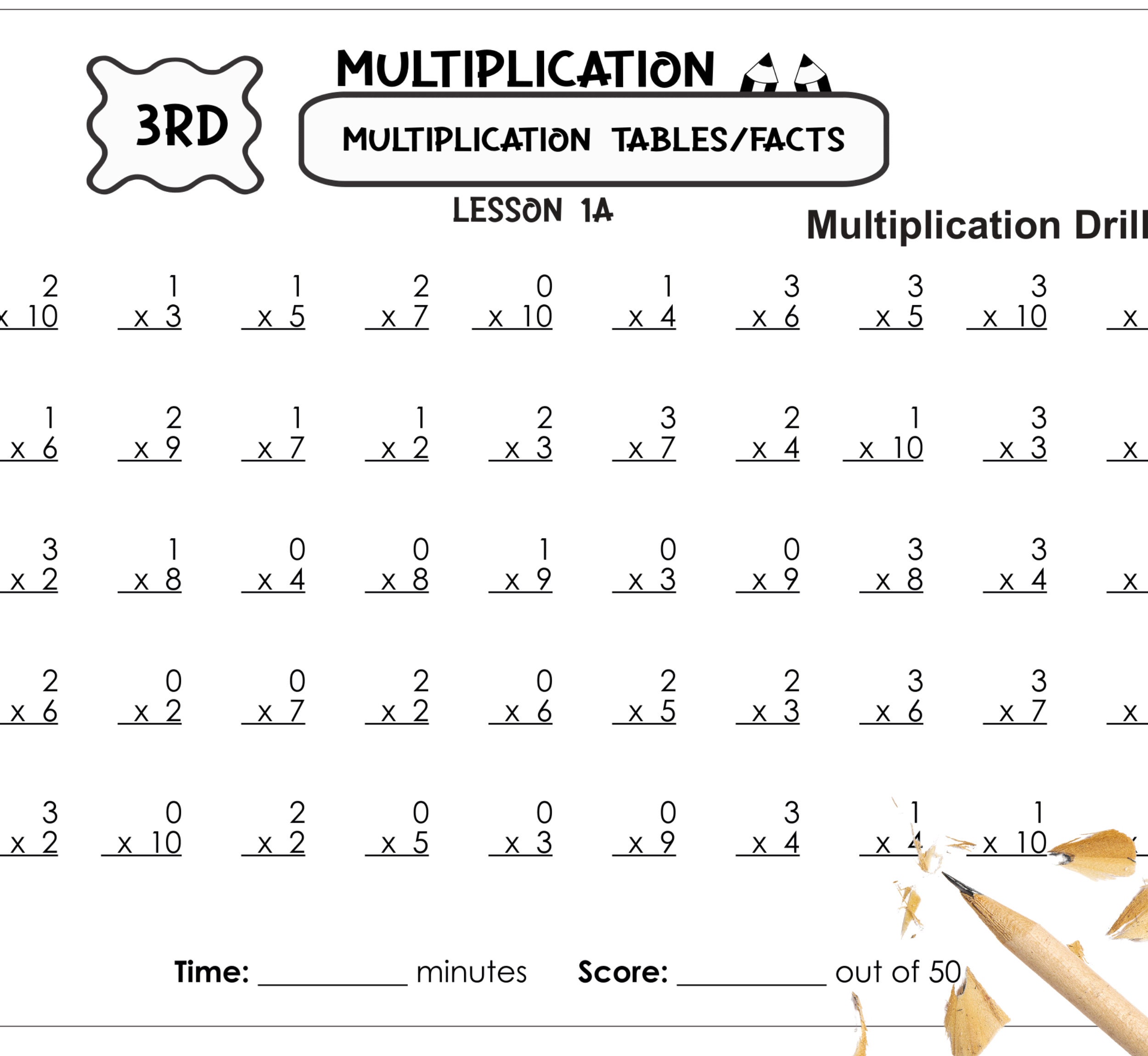 3rd Grade Division Multiplication Packet. Third Grade Math Worksheets ...